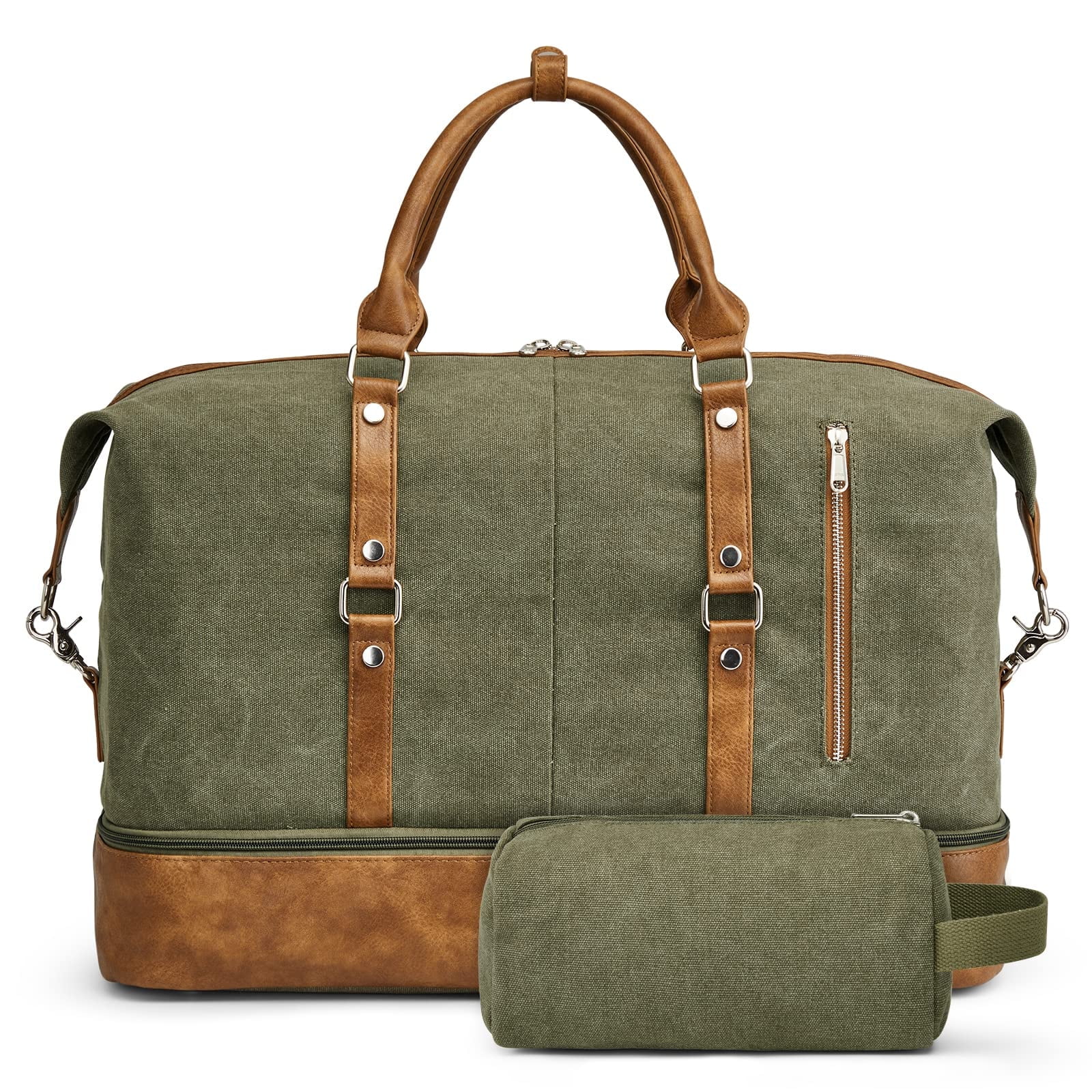 S-ZONE Weekender Bag for Men Canvas Duffle Large Weekend Overnight ...