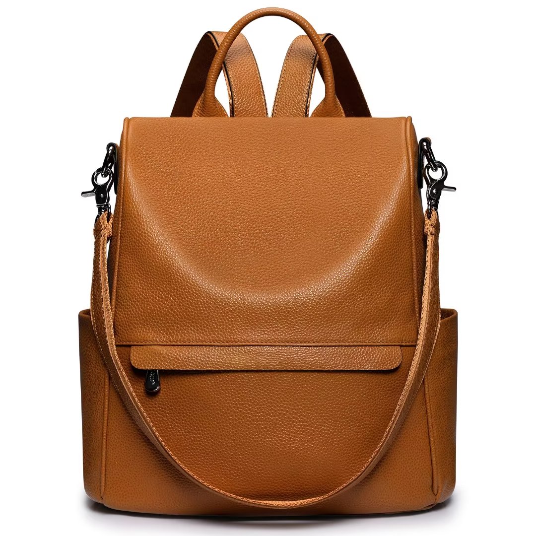 S-ZONE Women Genuine Leather Backpack Purse Anti-theft Travel Rucksack ...