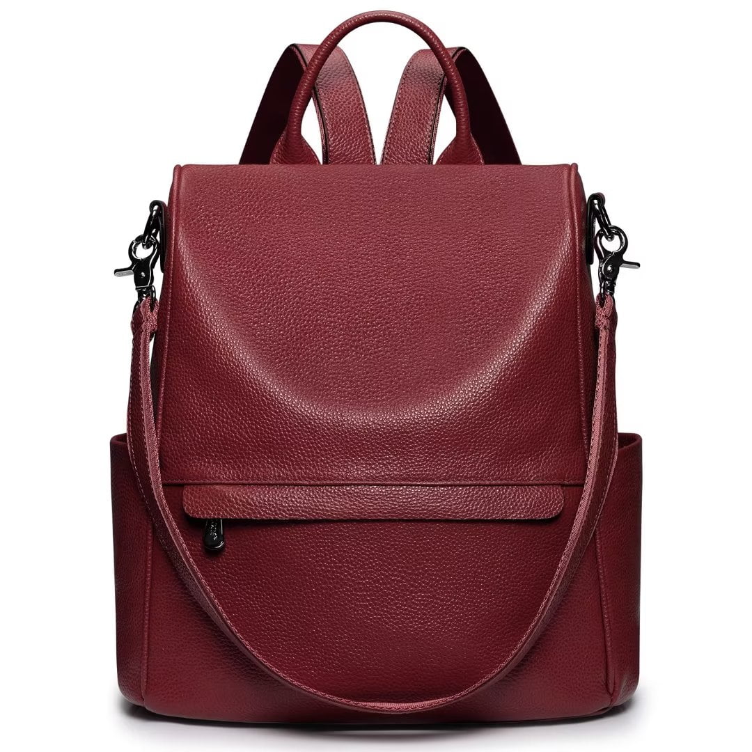 S-ZONE Women Genuine Leather Backpack Purse Anti-theft Travel Rucksack ...