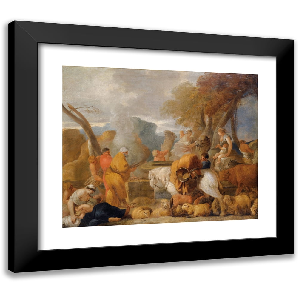 Sébastien Bourdon 17x15 Black Modern Framed Museum Art Print Titled - Sacrificial Scene ...