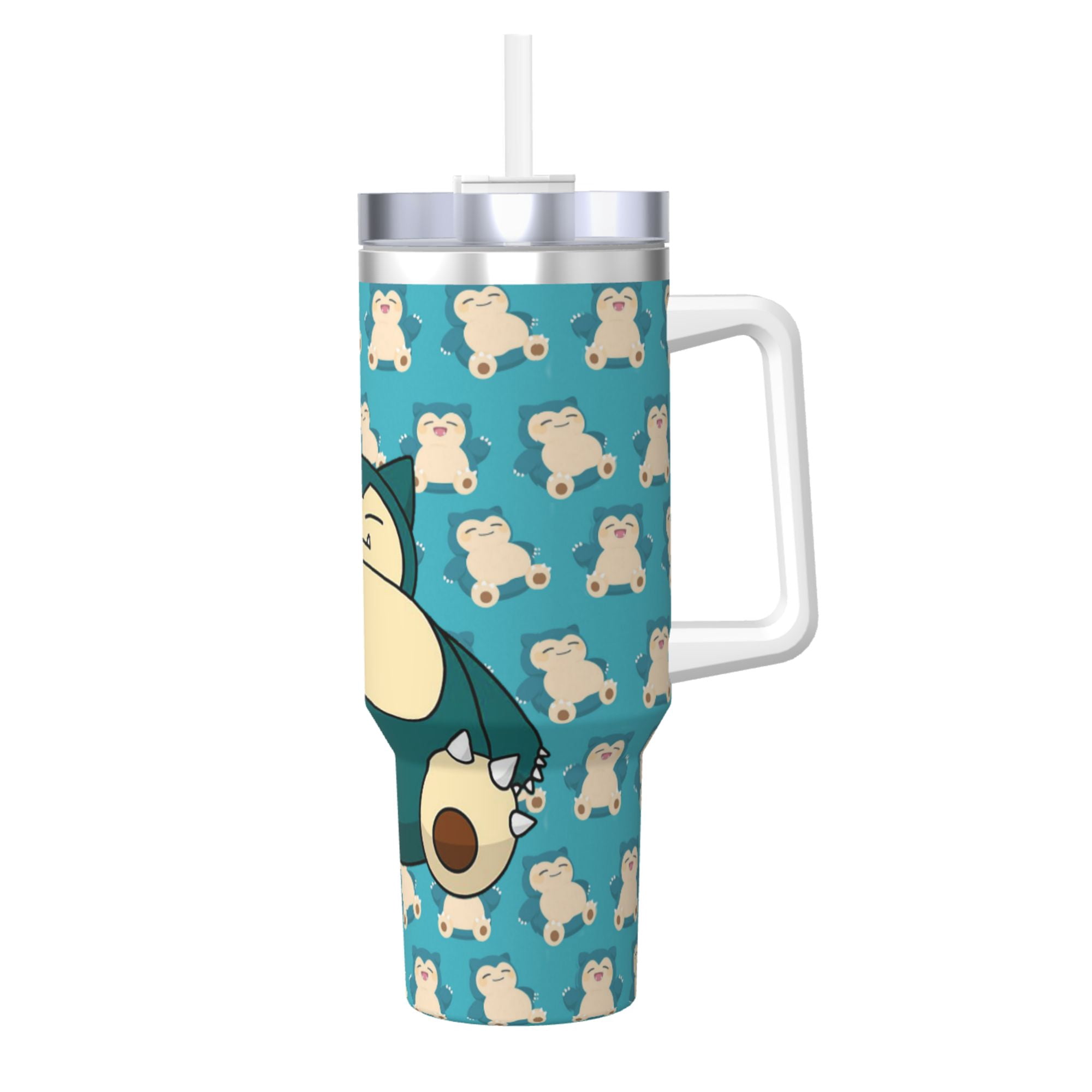 S-norlax 40oz Ice Bully with Handle Water Bottle Straw Sports Insulated ...