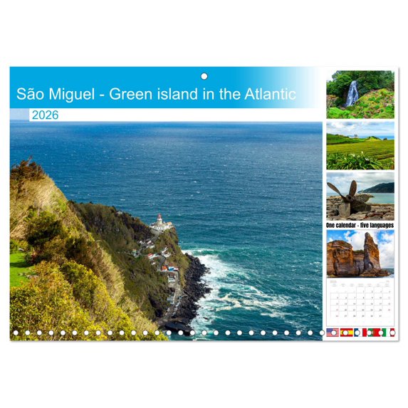 São Miguel - Green island in the Atlantic (Monthly Wall Calendar 2026 ...