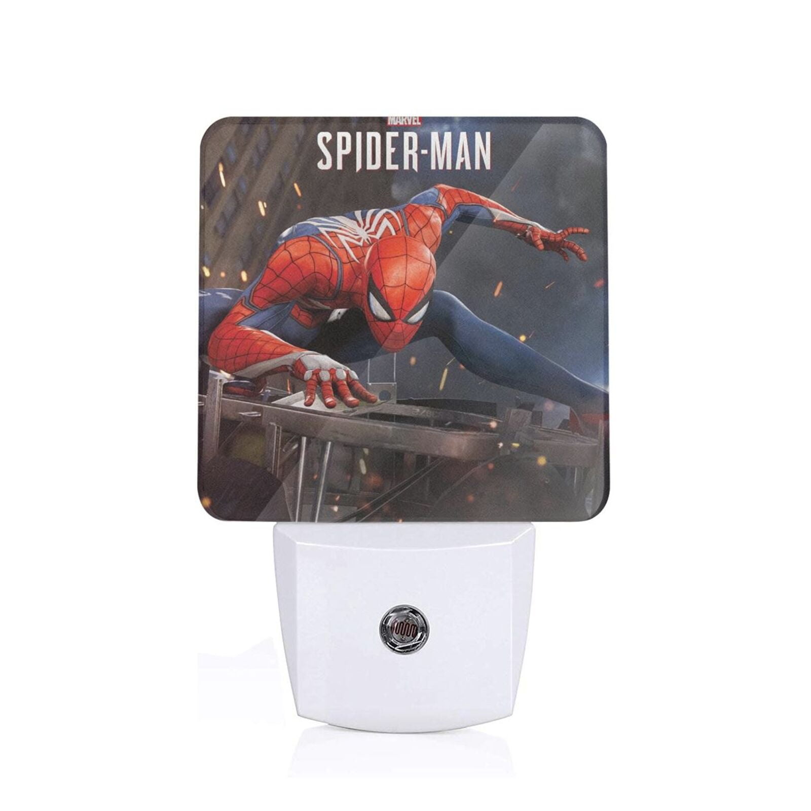 S-pider-Man Action LED Plug-in Night Light for Kids,Cute Color Changing ...