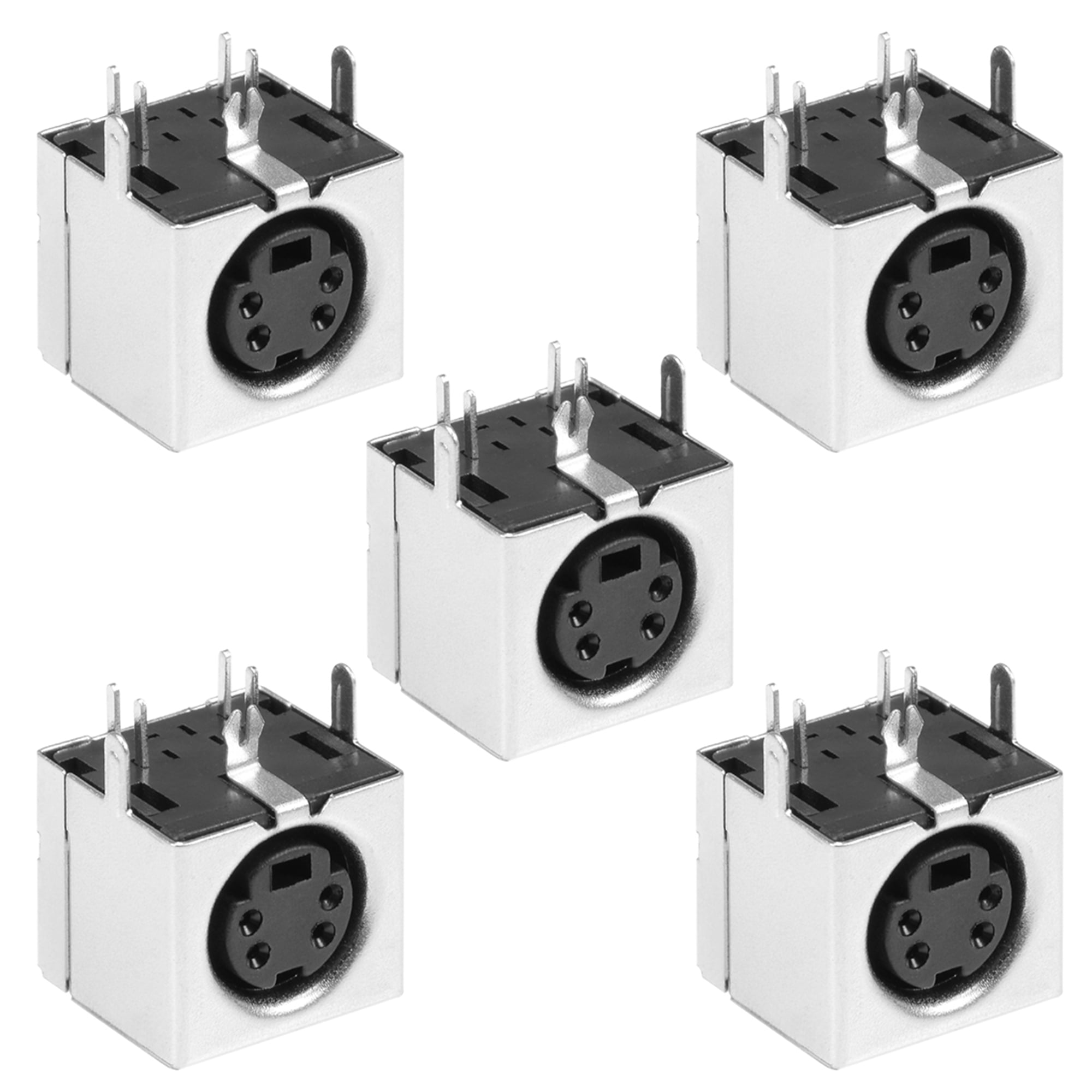 S-video PCB Mount 4 Pin Mini Din Socket Audio Video Connector 5Pcs ...