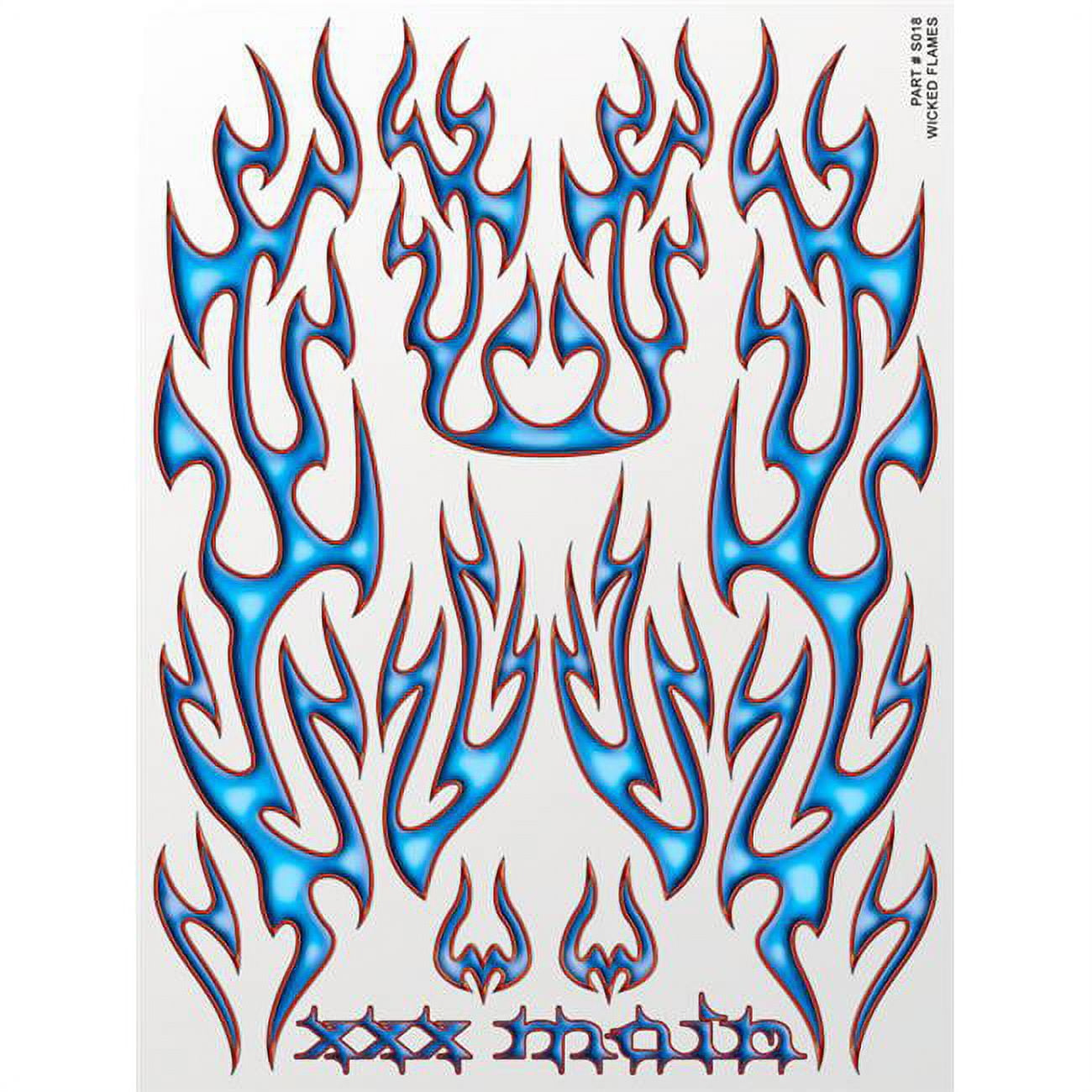 XXX Main Wicked Flames Sticker Sheet XXXS018 - Walmart.com