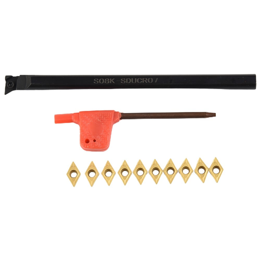 S08K-SDUCR07 8x125mm Lathe Turn Tool Holder Boring Bar+ DCMT070204 ...