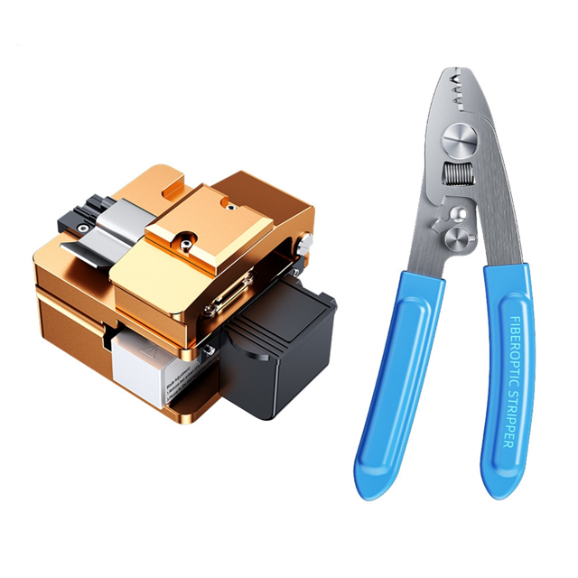 S09 Fiber Optic Cleaver+Pliers Light Optical Fiber Fusion Splicer ...