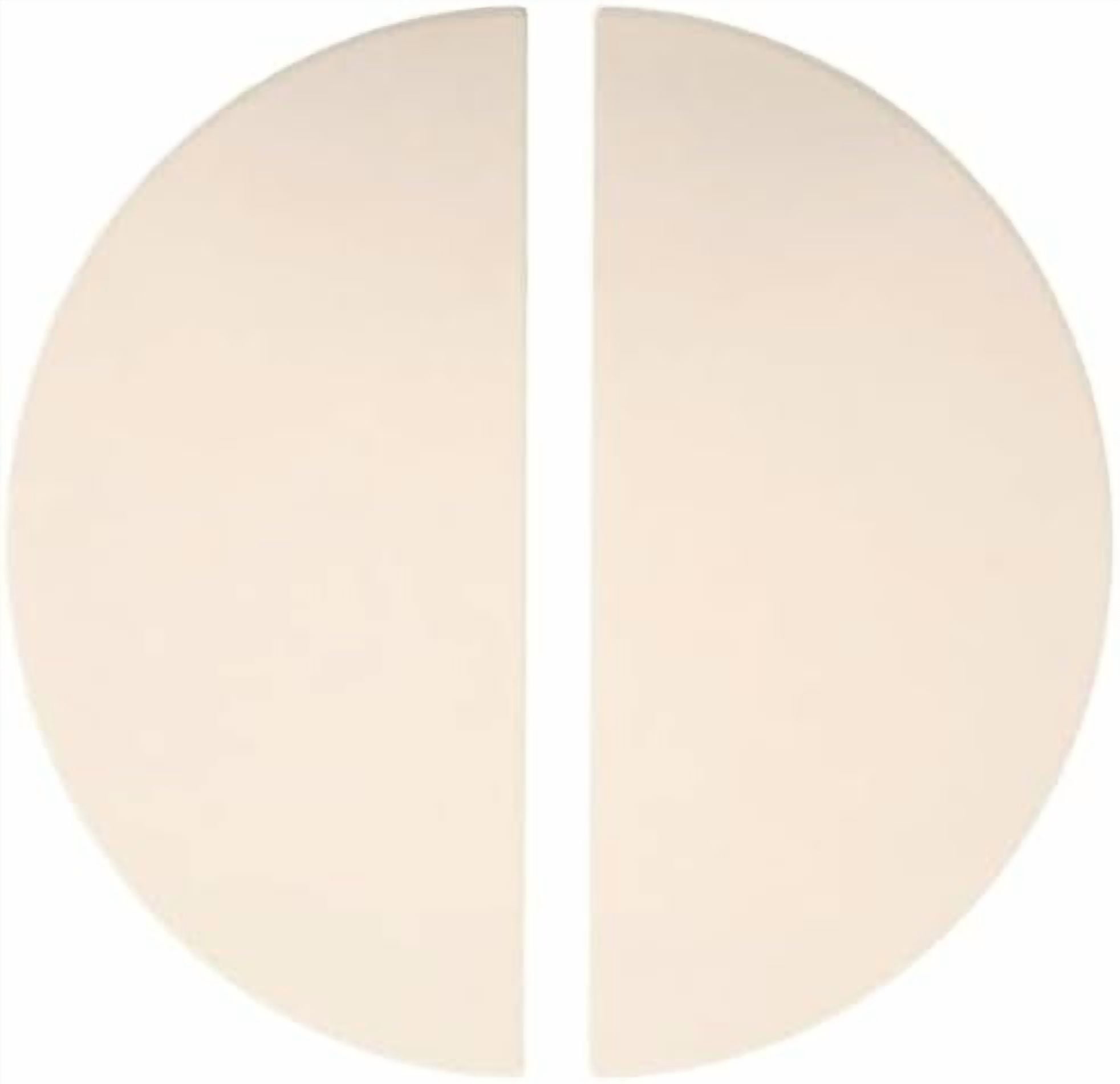S0Z198 (2-Pack) 19.8 Inch Half-Moon Ceramic Heat Deflector Plates for ...