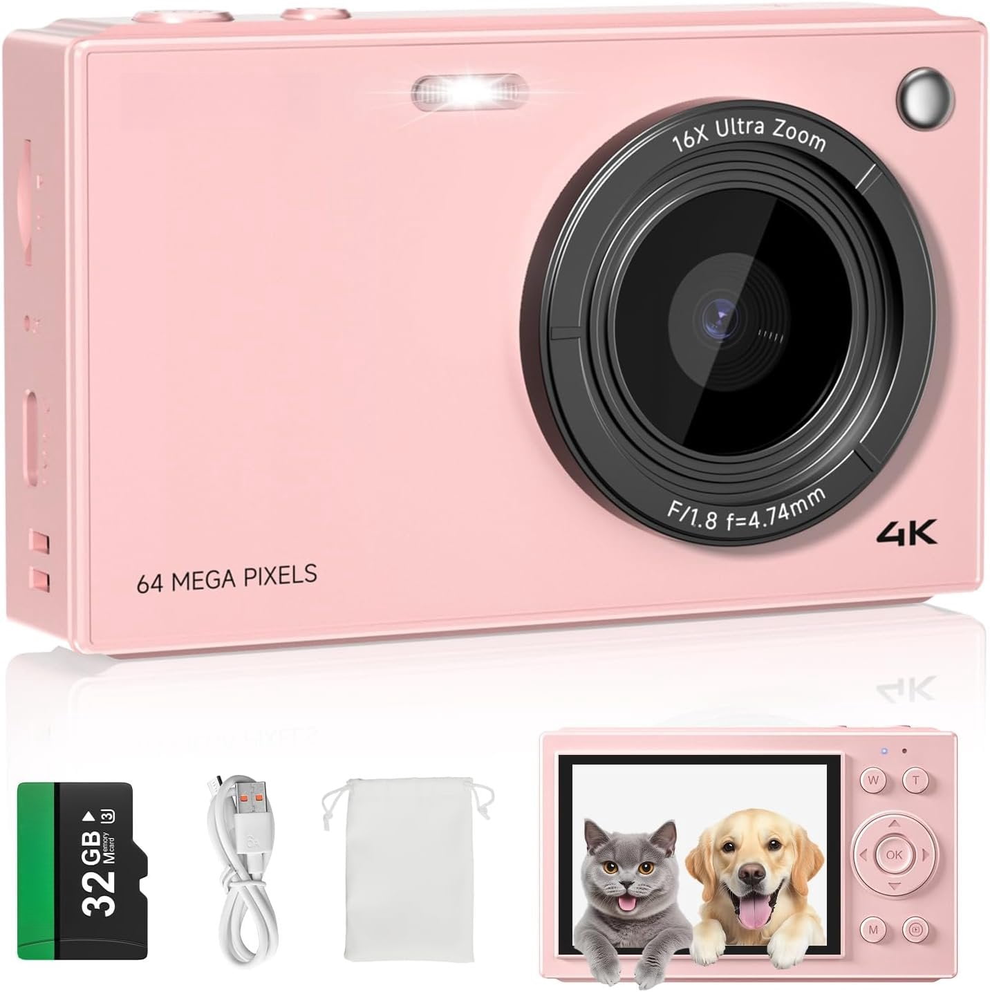 S1 Digital Camera for & Beginners, Autofocus Point and Shoot Camera ...