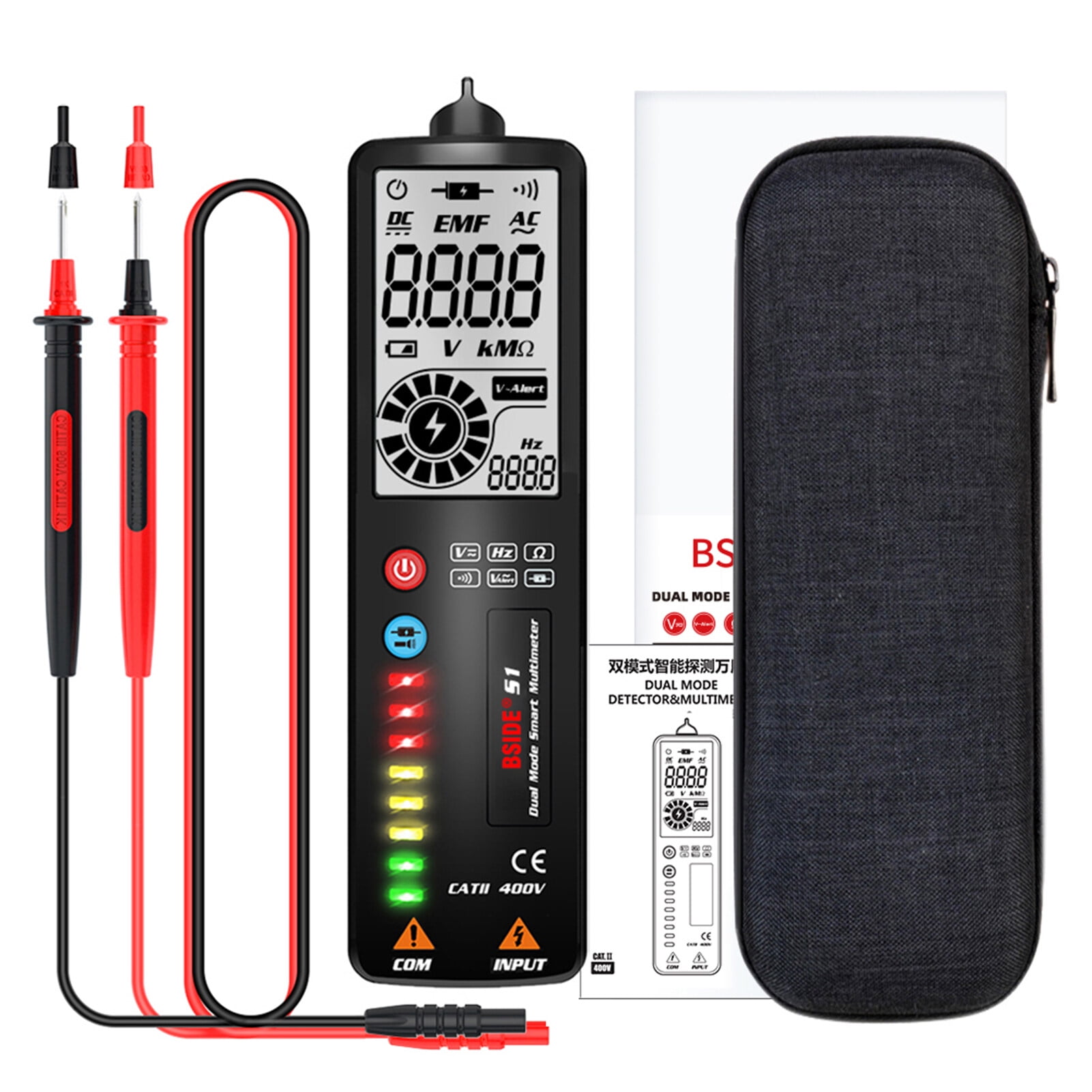 S1 Dual Mode True RMS Digital Multimeter & Voltage Detector Handheld ...