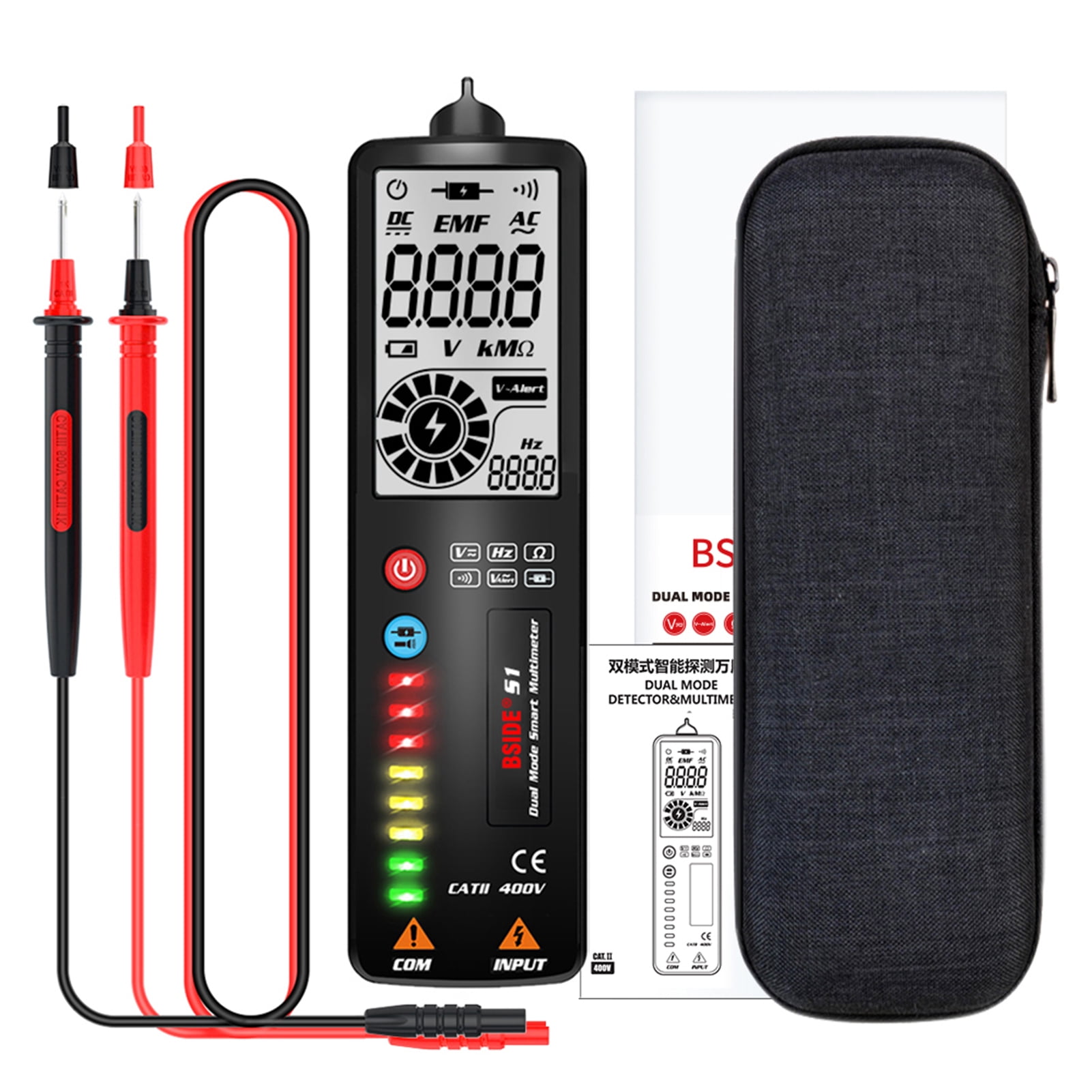 S1 Dual Mode True RMS Digital Multimeter & Voltage Detector Handheld ...