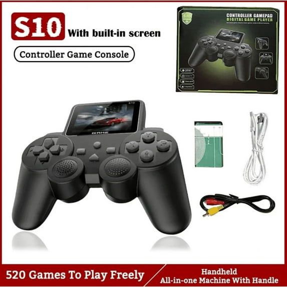 S10 Mini Remote Control Handles Handheld Console 520 Games AV Output ...