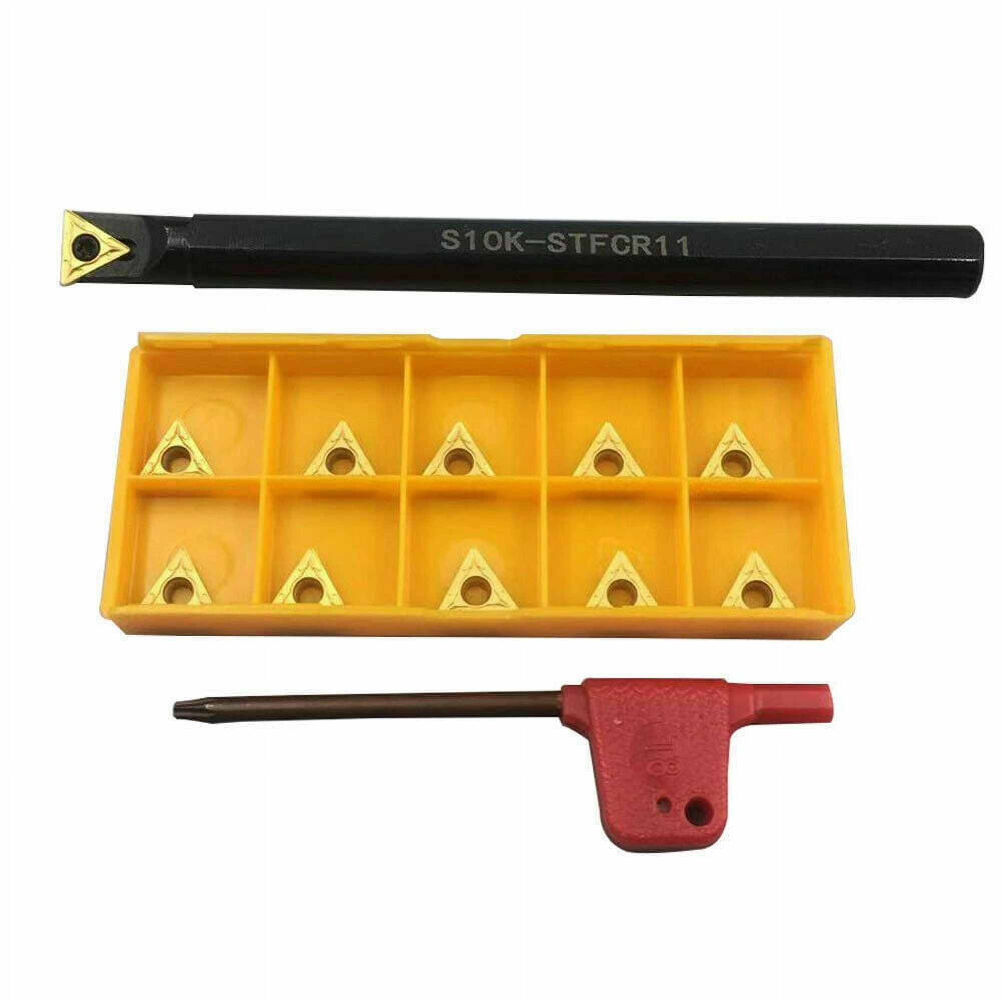 S10K-STFCR11 CNC External Turning Tool Holder 10Pcs TCMT110204 Carbide ...