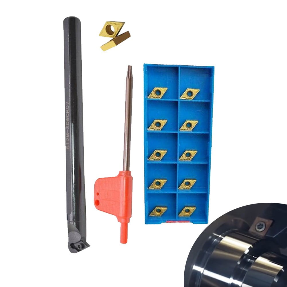 S12M-Sdwcr07 Lathe Turning Tool Boring Bar Holder + Dcm7070204 Dcmt21 ...