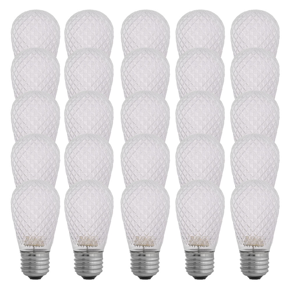 S14 LED Faceted Bulb - Box of 25 Cool White - Walmart.com