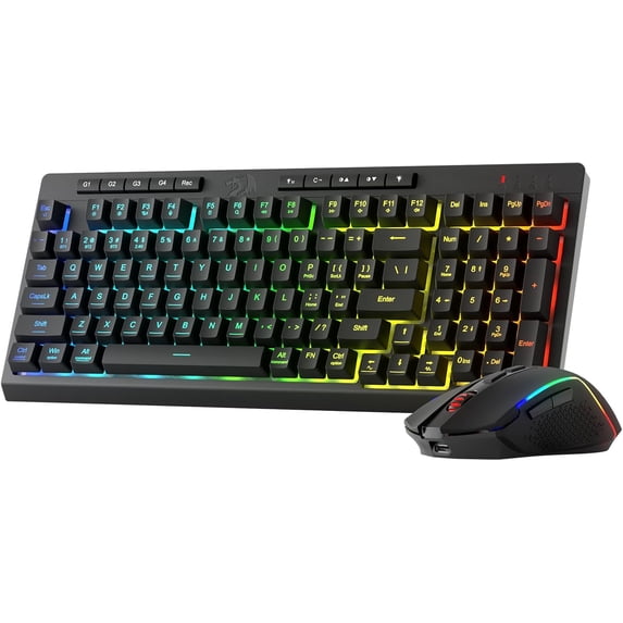 S142 Wireless Gaming Keyboard & Mouse Combo, 98 Keys K515 PRO RGB ...