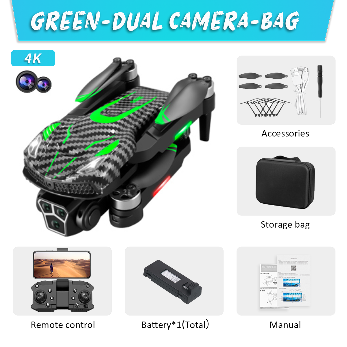 S17 Drone Profesional Dual HD Camera Aerial Photography FPV Helicopters ...