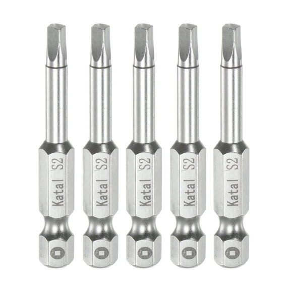 S2 Magnetic Square Screwdriver Bit 1/4" Hex Shank 2" Length Screw ...