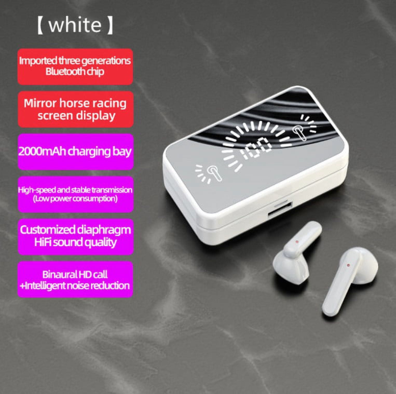 S20 Mirror Surface Wireless Bluetooth Headset Mini Invisible Long ...