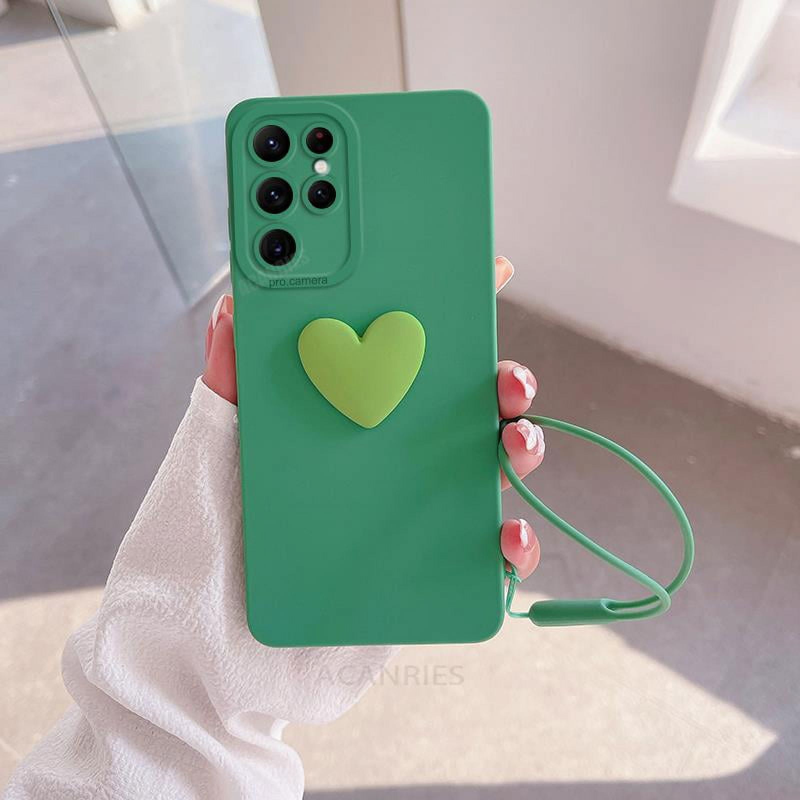 S23ultra Cute 3D Love Heart Silicone Case For Samsung Galaxy S24 S23 S22 Ultra S21 Plus S20 Fe ...