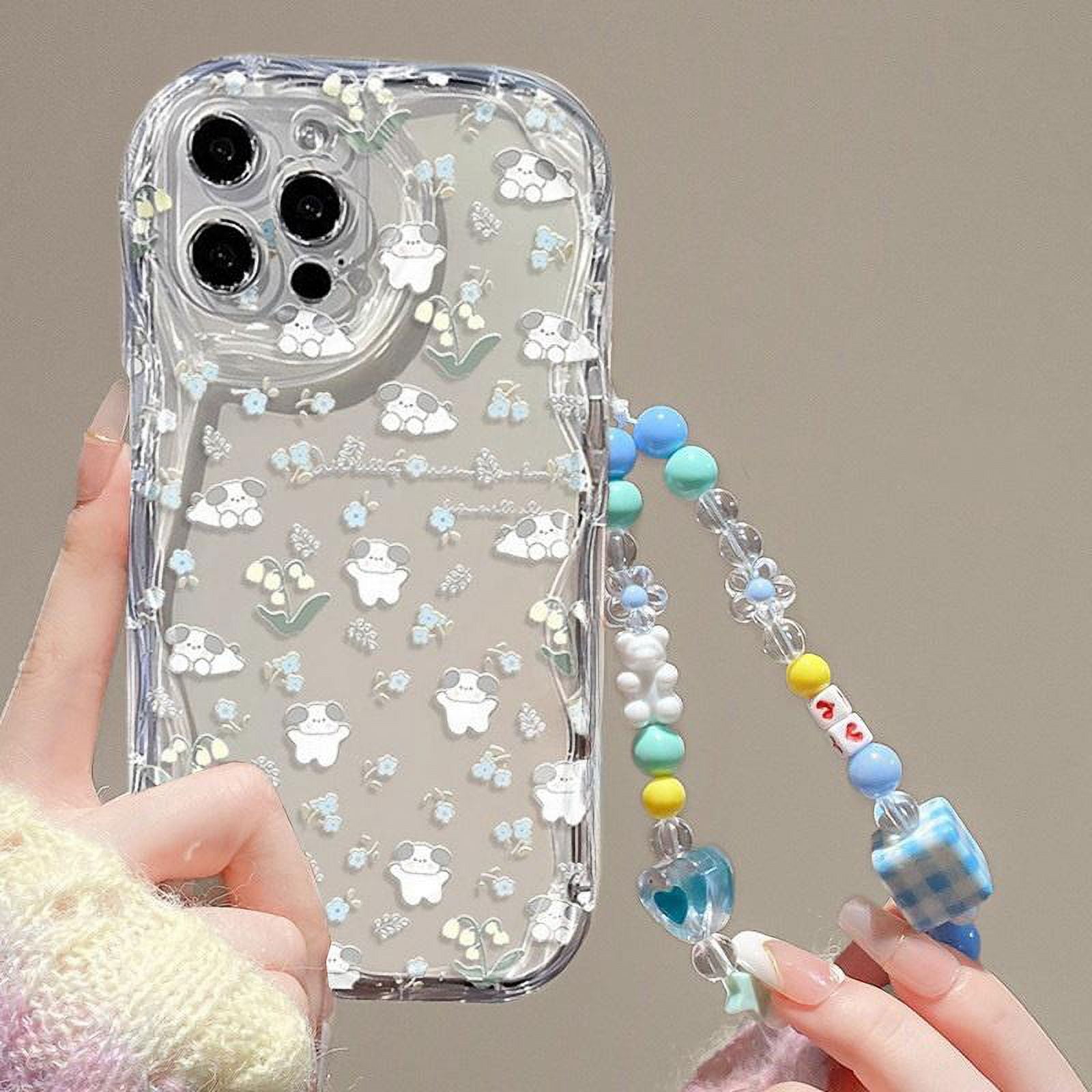 S24 Ultra 3D Flower Chain Lanyard Phone Case For Samsung Galaxy A54 5G A55 A35 A25 A15 Soft Wavy ...