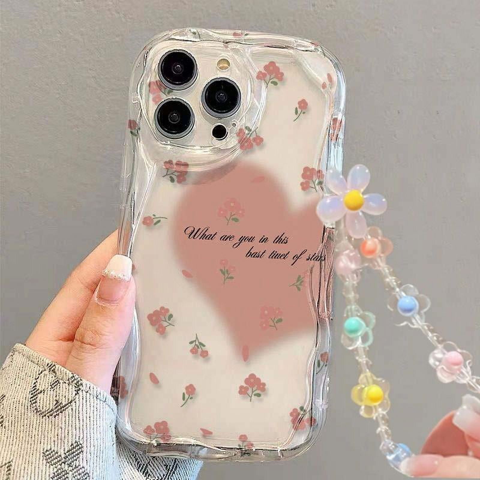 S24 Ultra 3D Flower Chain Lanyard Phone Case For Samsung Galaxy A54 5G A55 A35 A25 A15 Soft Wavy ...