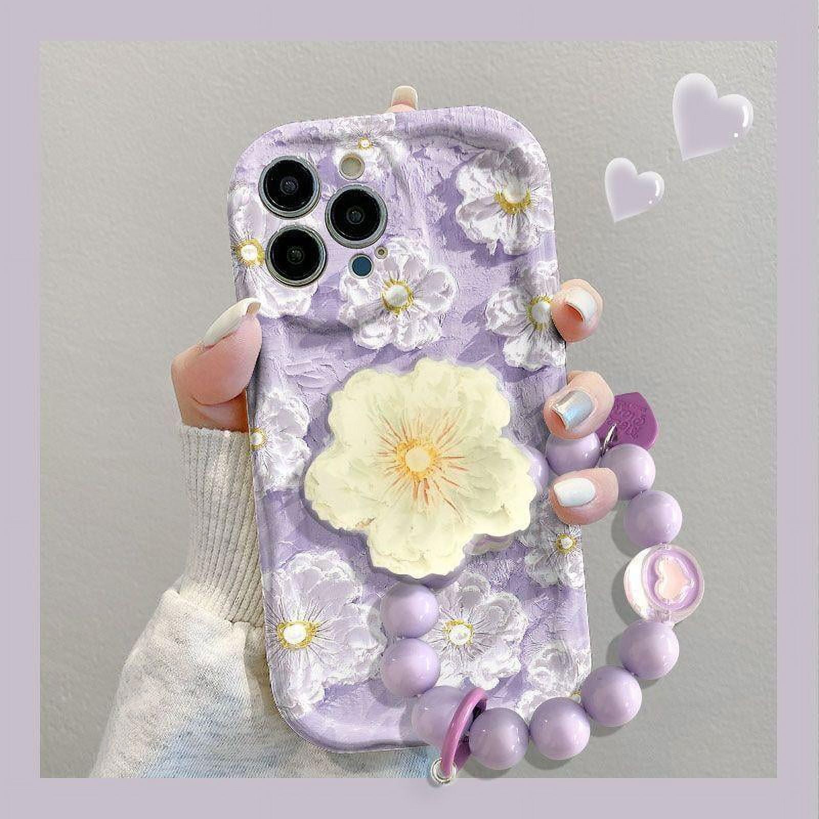 S24 Ultra 3D Flower Chain Lanyard Phone Case For Samsung Galaxy A54 5G A55 A35 A25 A15 Soft Wavy ...