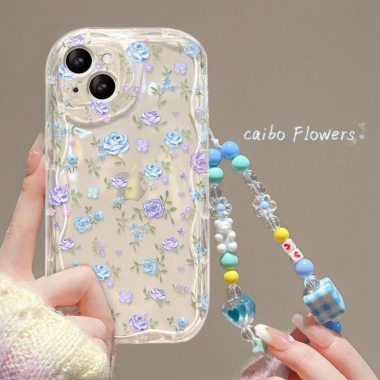 S24 Ultra 3D Flower Chain Lanyard Phone Case For Samsung Galaxy A54 5G A55 A35 A25 A15 Soft Wavy ...