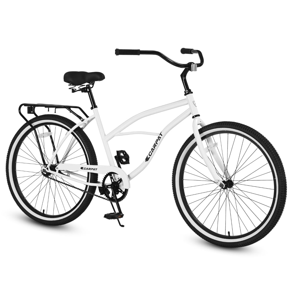 26” Beach Cruiser Bike Steel Frame Single Speed Comfort Ride Multiple ...