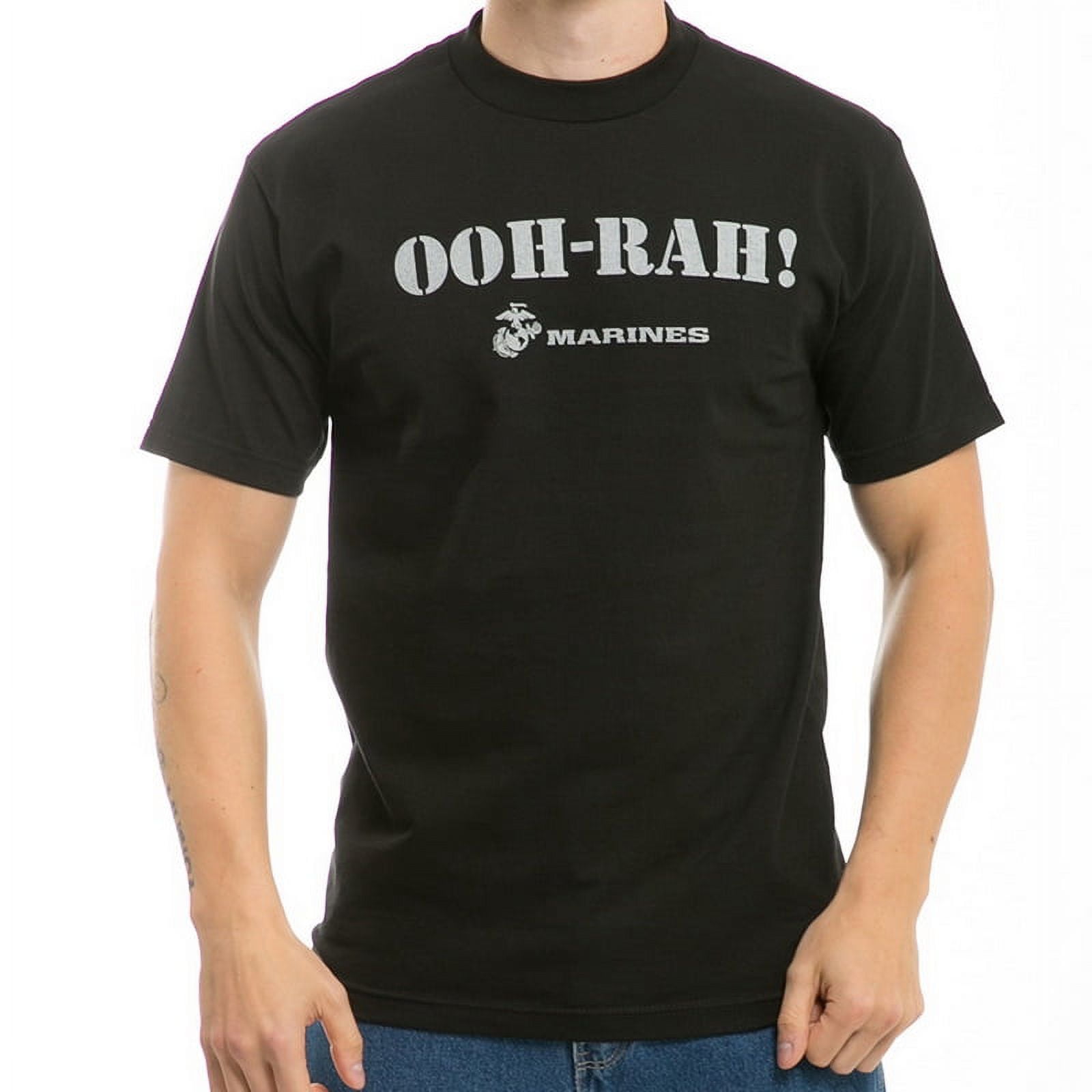 S28-OOH-BLK-04 Military Graphics T-Shirt, Ooh-Rah, Black, Extra Large ...