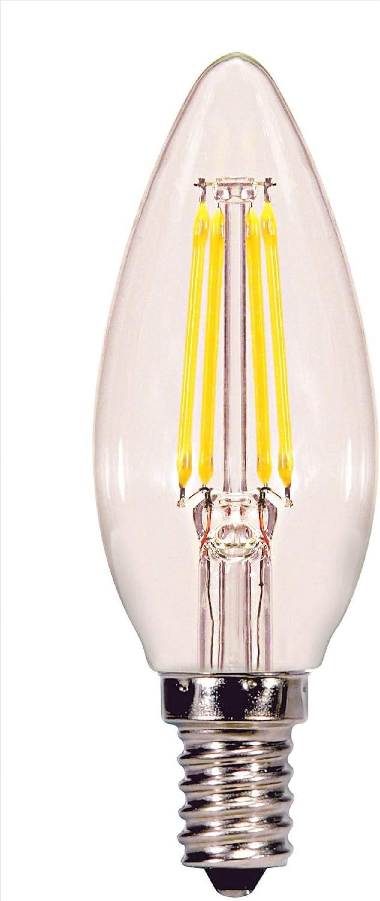 S29877 Candle Shape 4.5 Watt 120 B10 LED Bulb E12 Candelabra Base ...