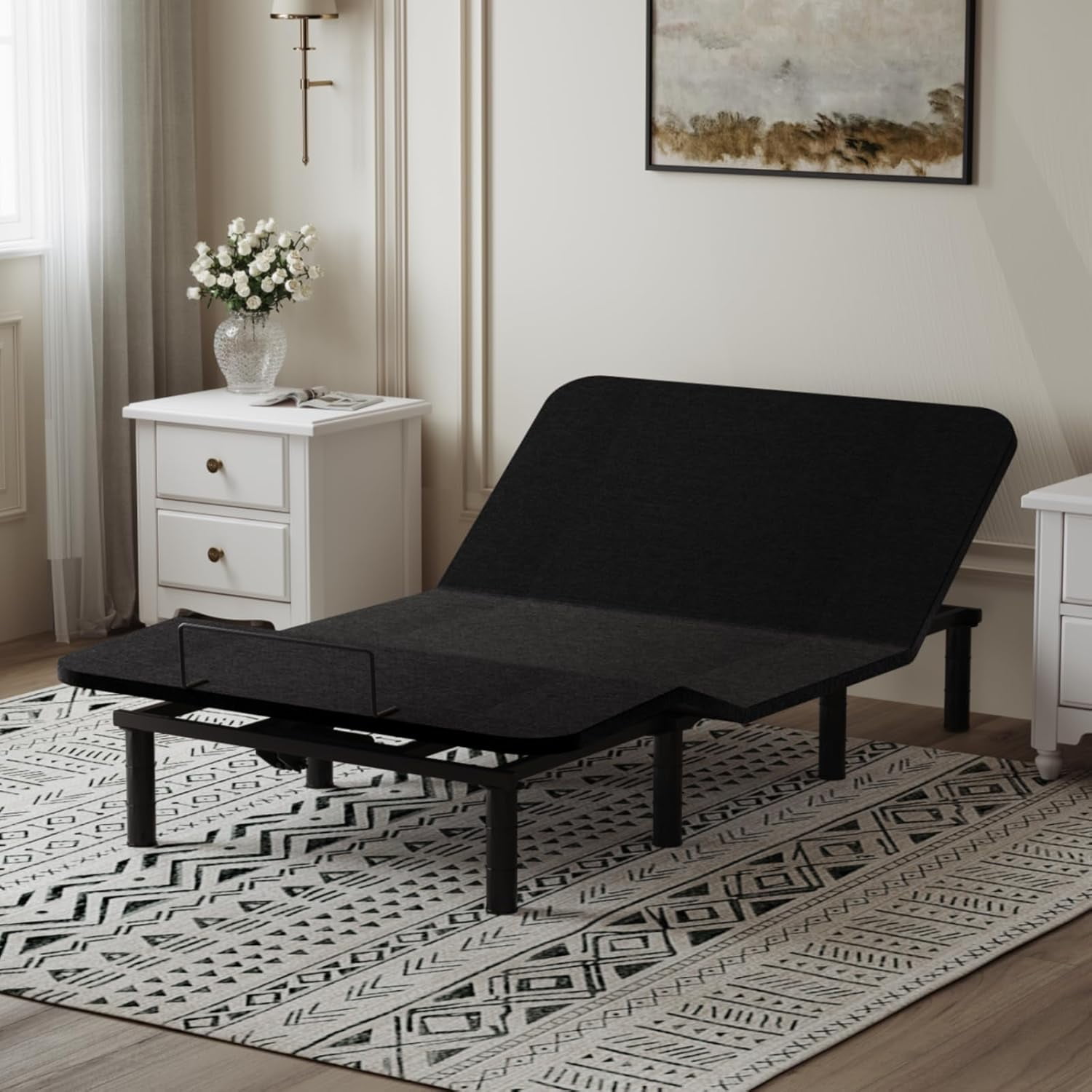 S2E Adjustable Bed Frame Base Twin XL,One-Person Transport and Assembly ...