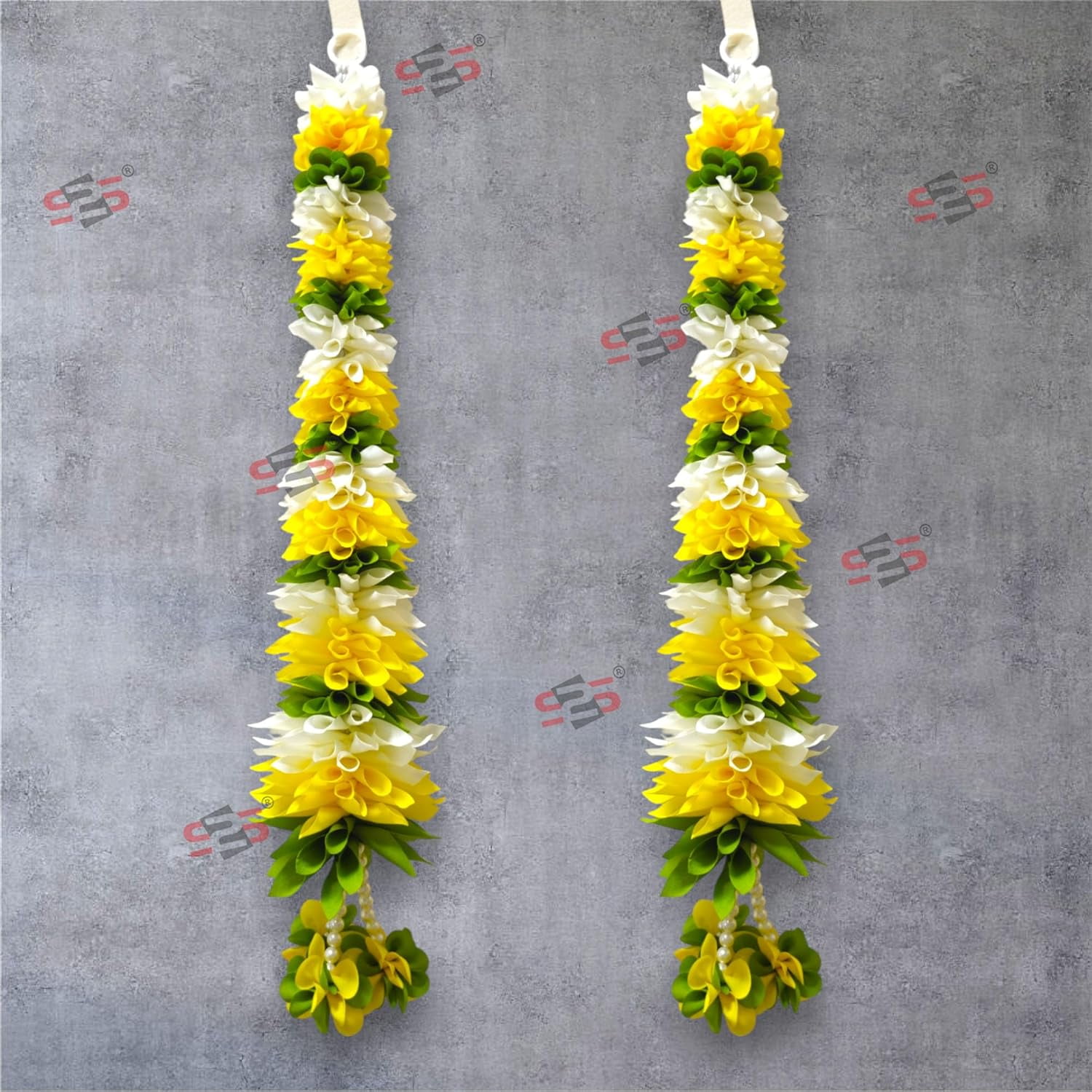 S2S Artificial Fabric Flower Cone Strings Hanging Wedding Decorations ...