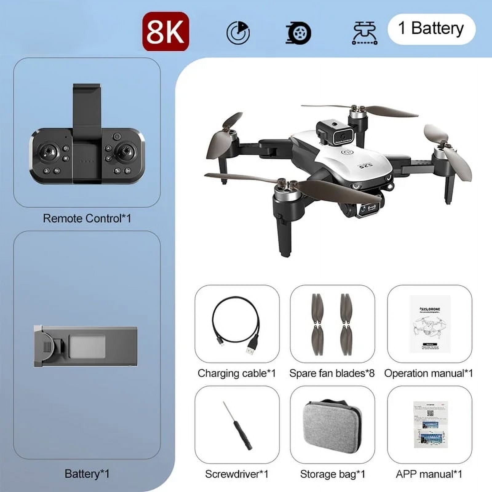 S2S Drone 8K 5G GPS HD Aerial Photography Dual-Camera Omnidirectional ...
