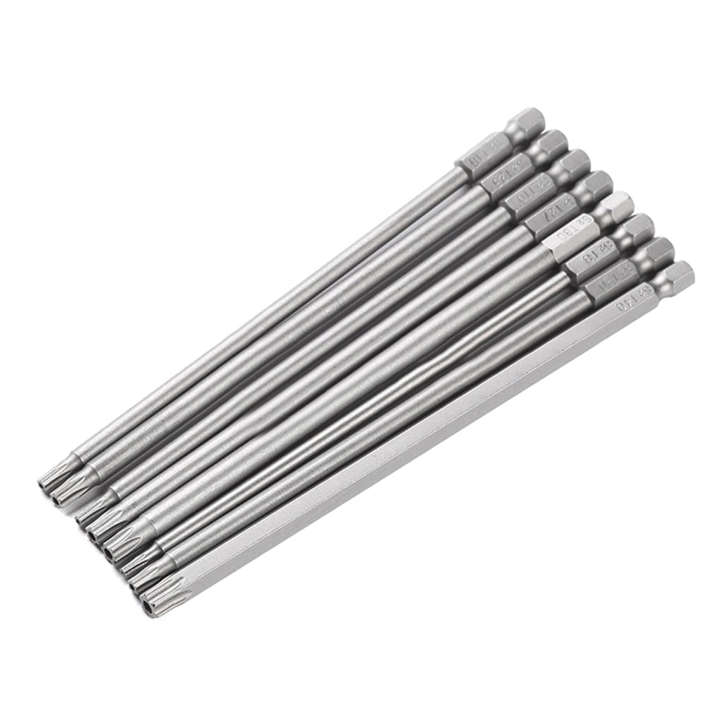 S2Steel Torx Head Screwdriver Bit Set High Torques 5.91inch Torx Head ...