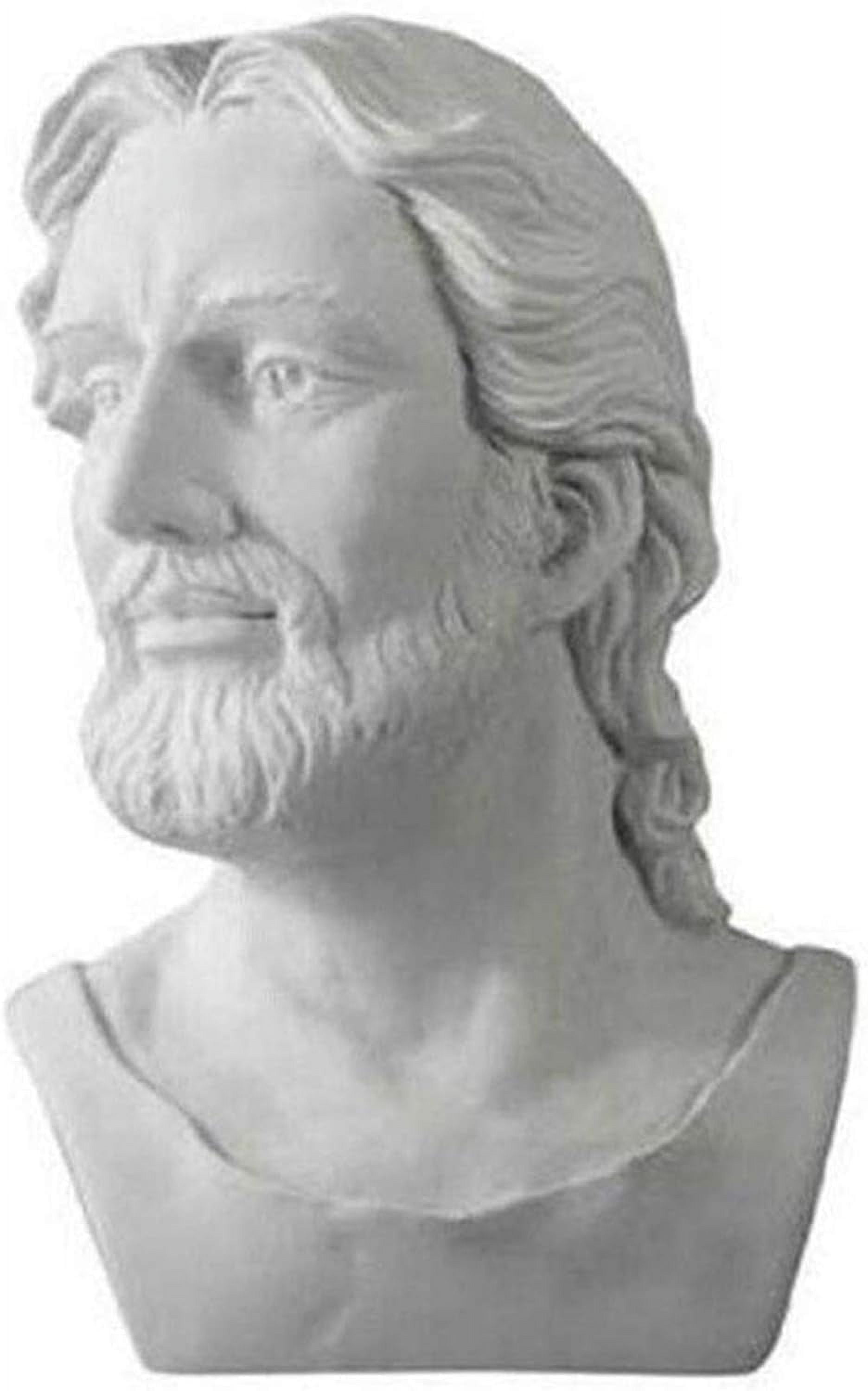 S30 Statue Christ Bust White 15" Cultured Marble Handmade Mormon LDS ...