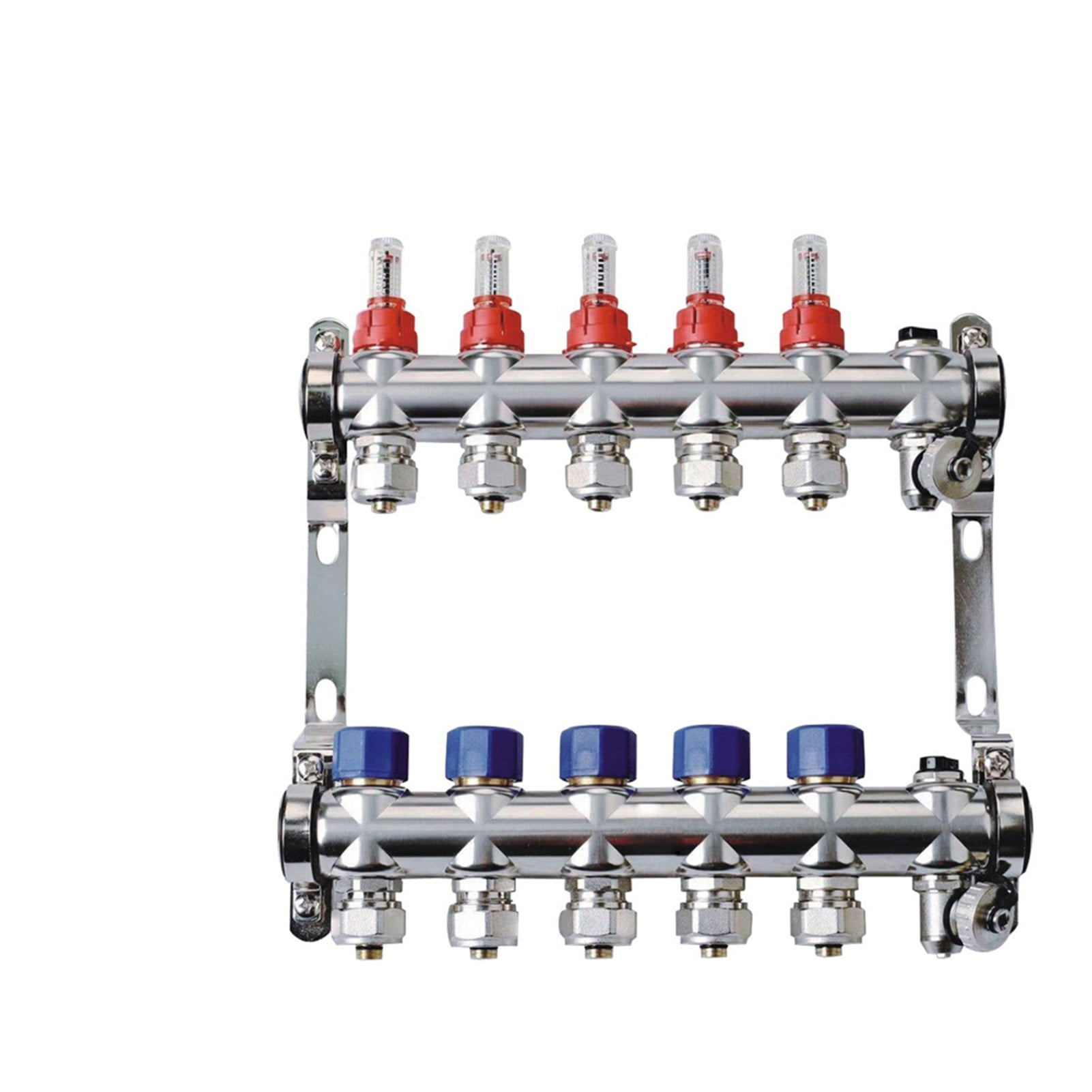 S304 Stainless Steel Distribution Manifold With Flowmeter Air Vent ...