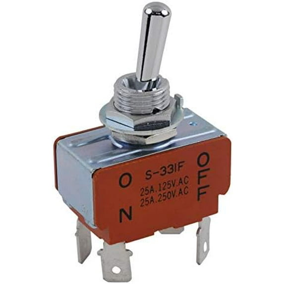 S331F - Toggle Switch, On-Off, DPST, Non Illuminated, 25 A, Panel Mount ...