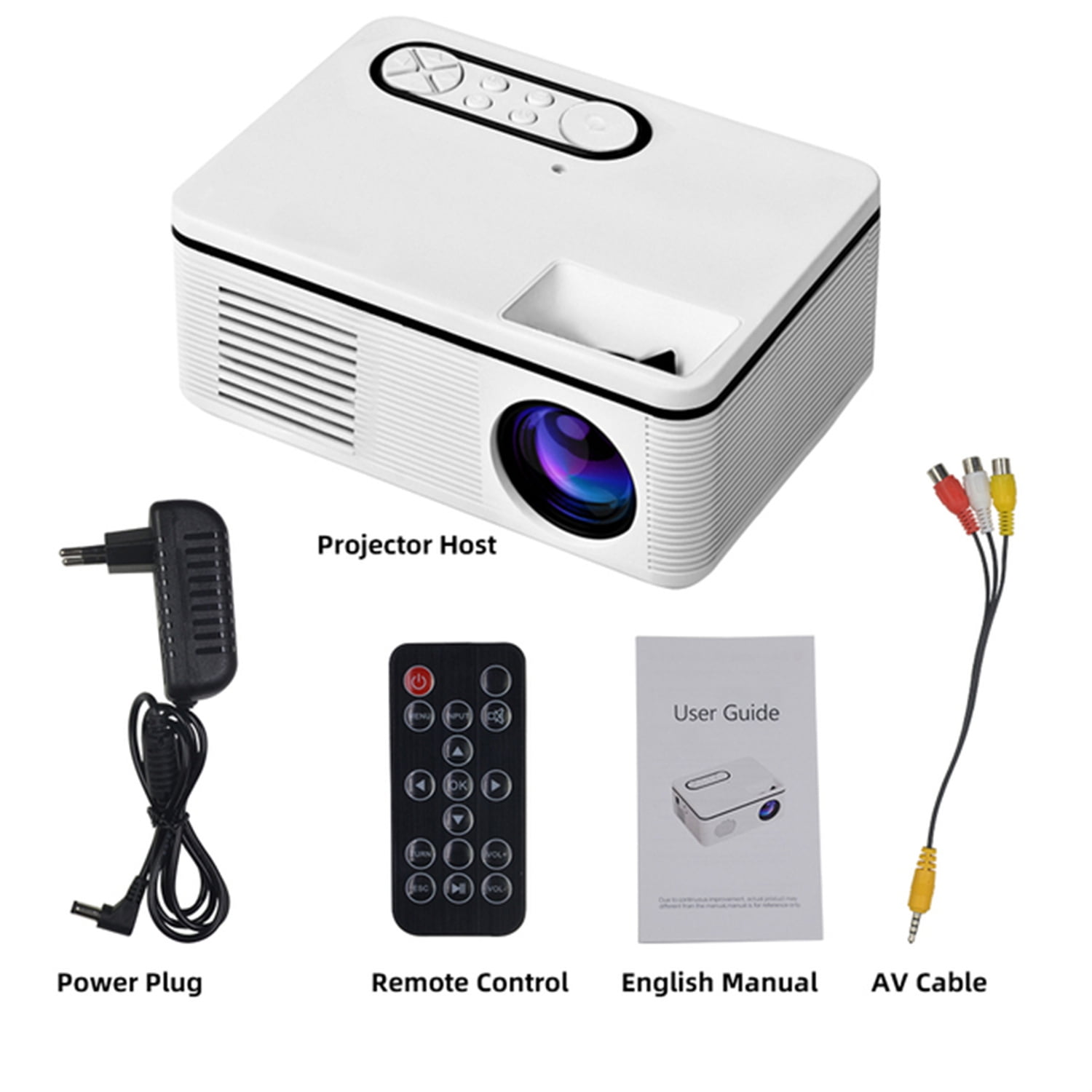 S361 Portable Mini LED Projector HDMI-Compatible Supports HD 1080P ...