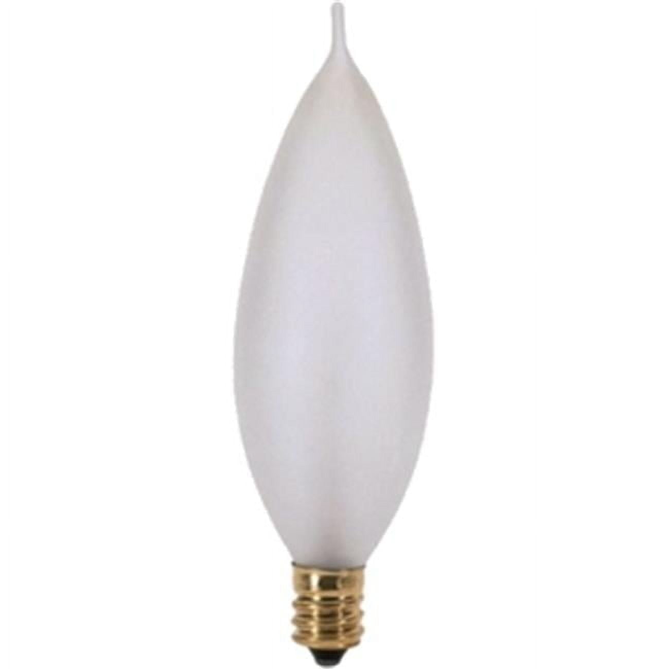 S3778 25W Turn Tip Candelabra Base Light Bulb Frosted Pack of 10 ...