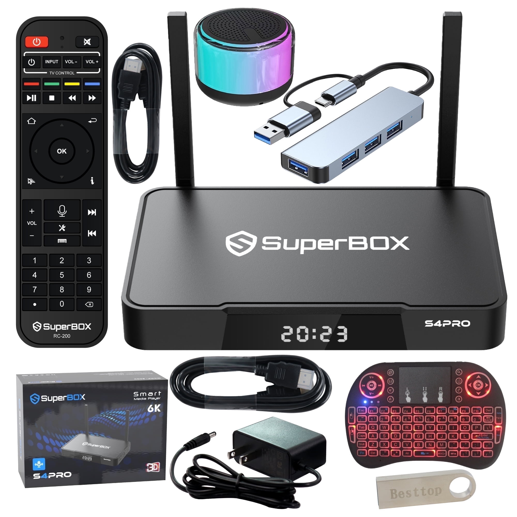 Meihengtong S4 Pro Set Top Box with Voice Remote Supports 6K Count ...