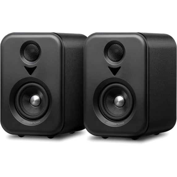 S400 80 Watt 2.0 Channel Home Audio Active Bookshelf Speakers with Sub ...