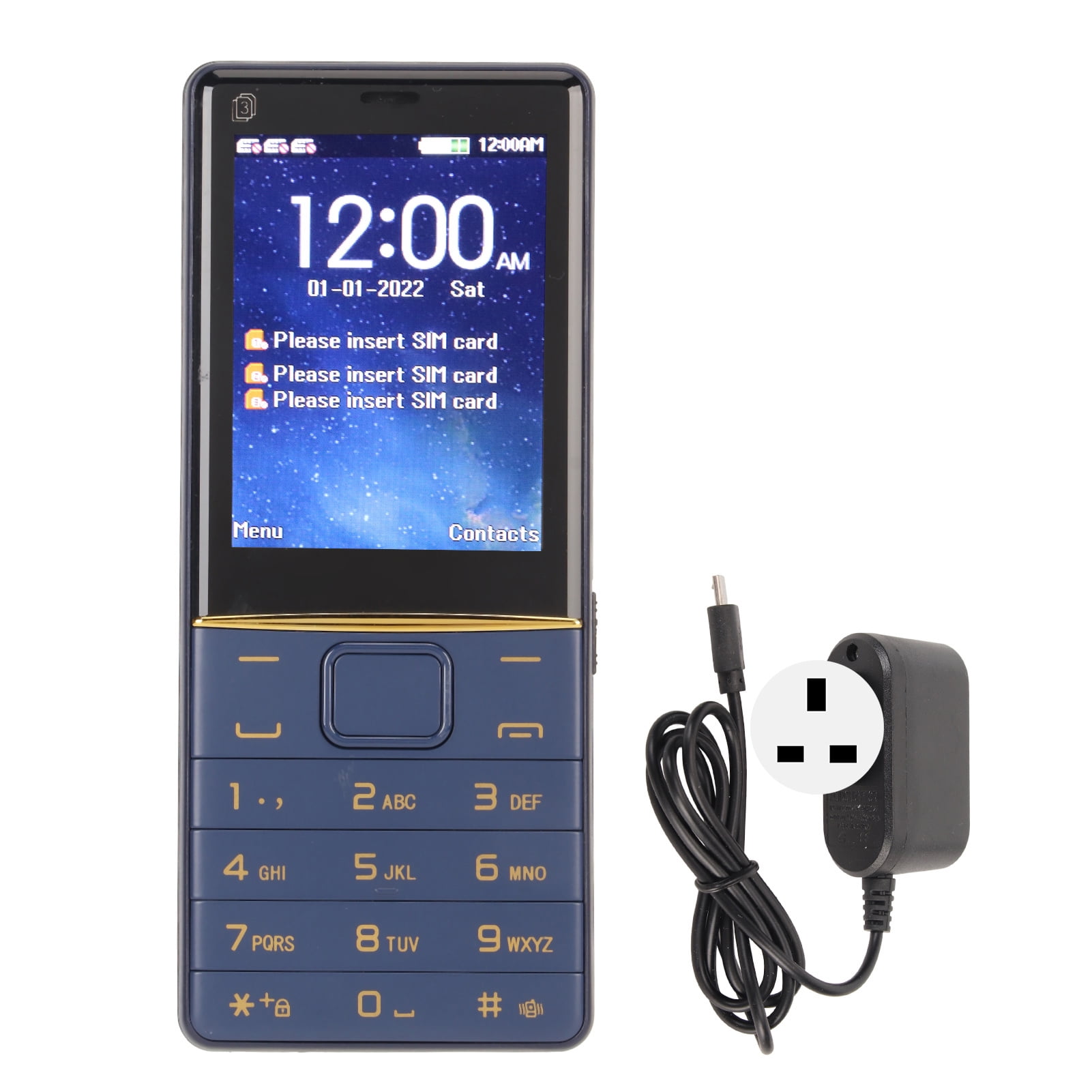 S475 2G Senior Cellphone 2.4in Screen Basic Phone Big Button Phone 3 ...