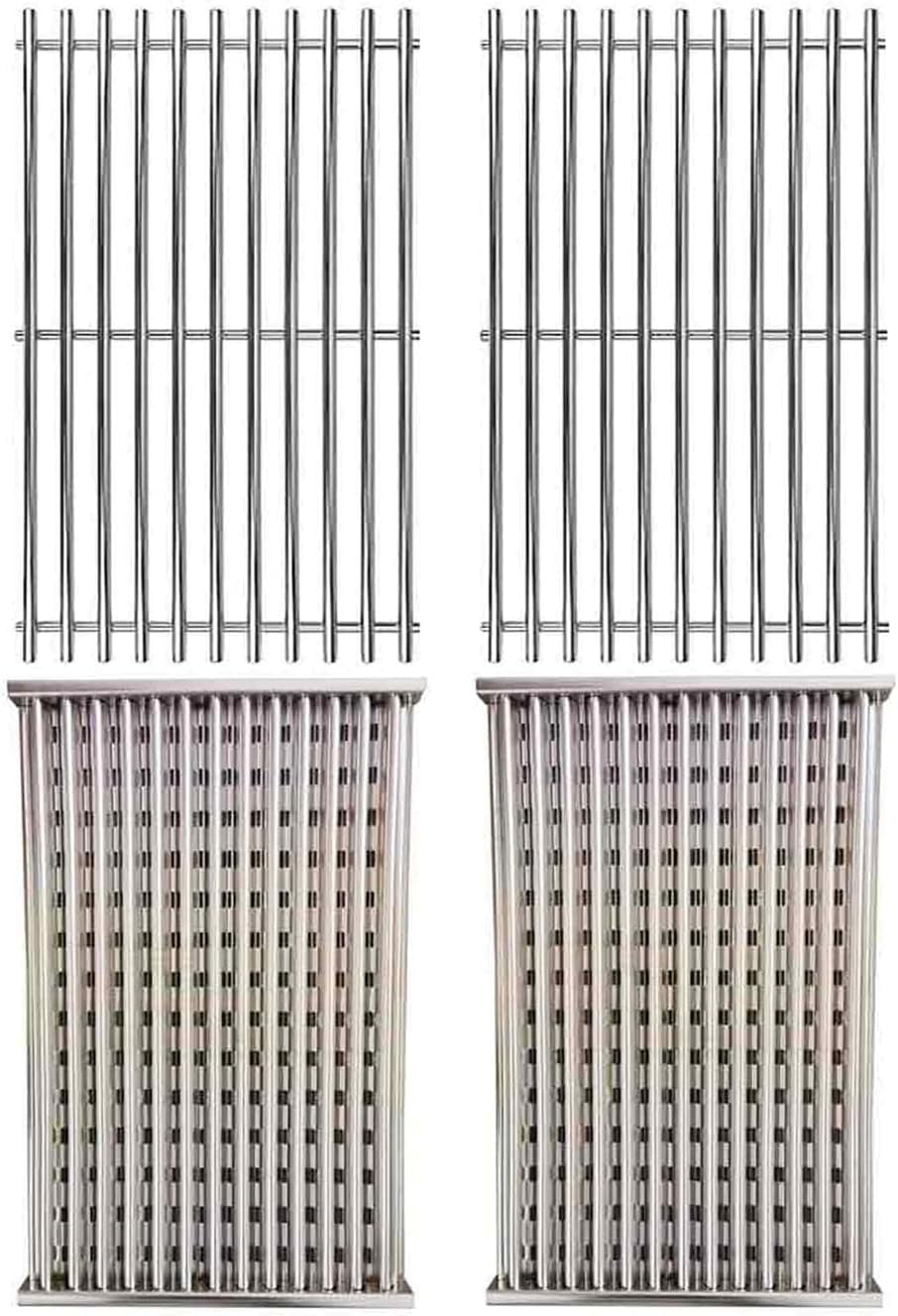 S4B316 (2-Pack) 17" Grill Cooking Grate and Emitter for Charbroil TRU ...