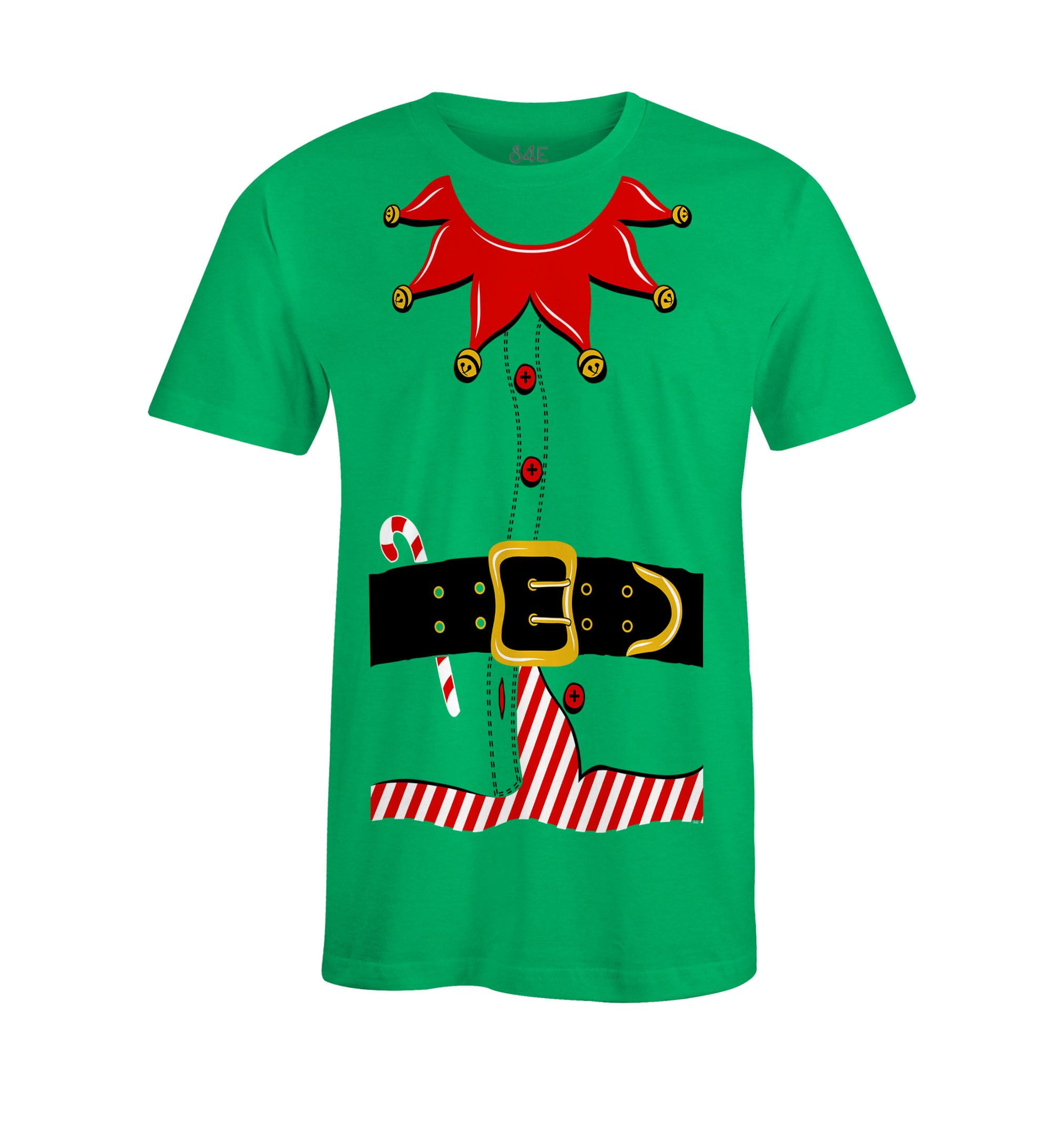 S4E Men's Elf Christmas Holiday Costume T-Shirt X-Large Irish Green ...