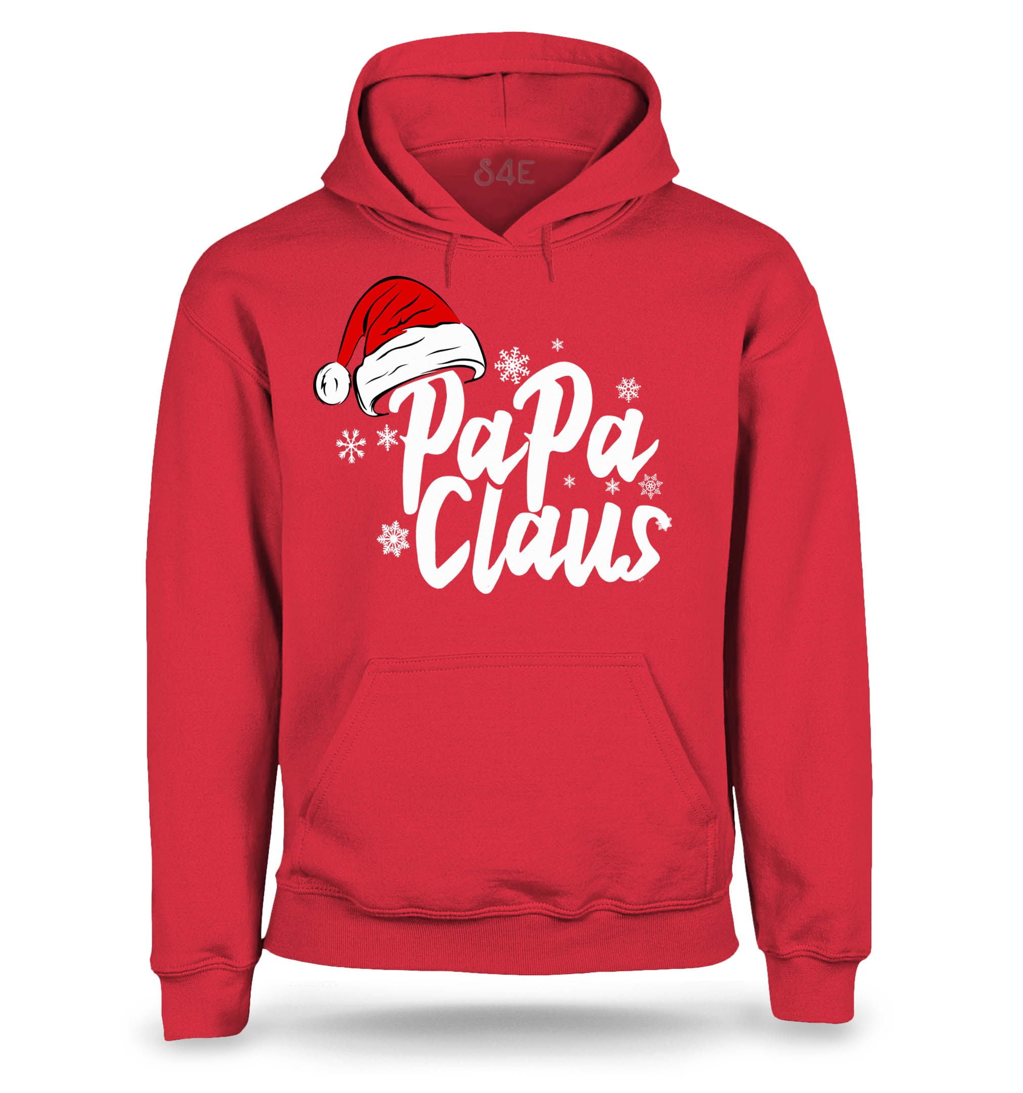 S4E Men's Papa Claus Santa Hat Christmas Hoodie Sweatshirts Large Red ...