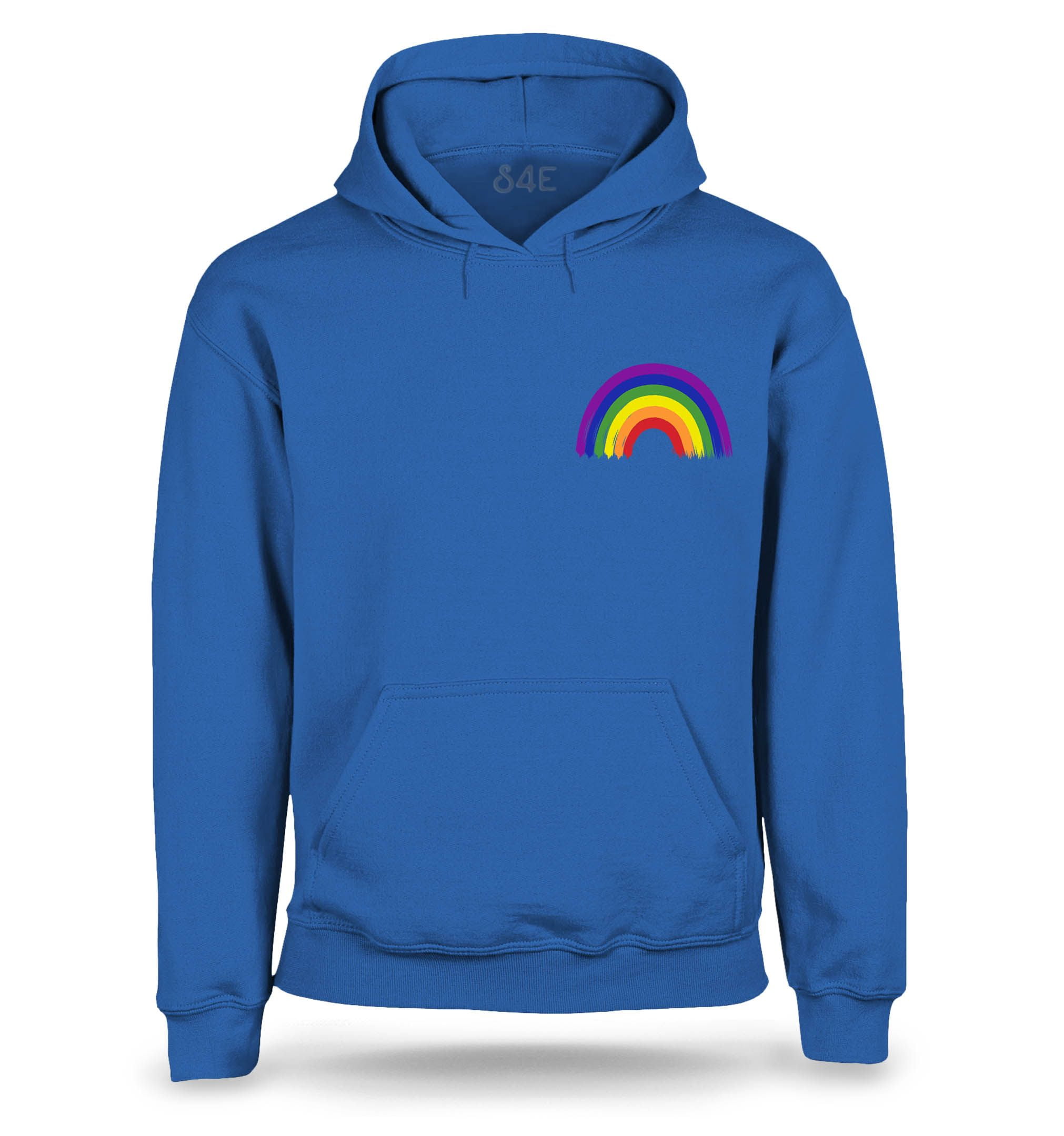 S4E Men's Rainbow Flag LGBTQ Gay Pride Hoodie Sweatshirts Large Royal ...