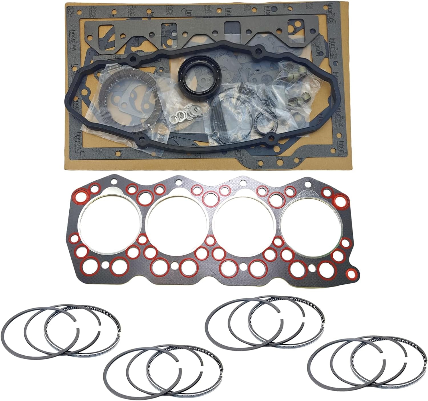 S4E2 Full Gasket Kit + Piston Rings For Mitsubishi S4E2 Engine BD2G-2B5 ...