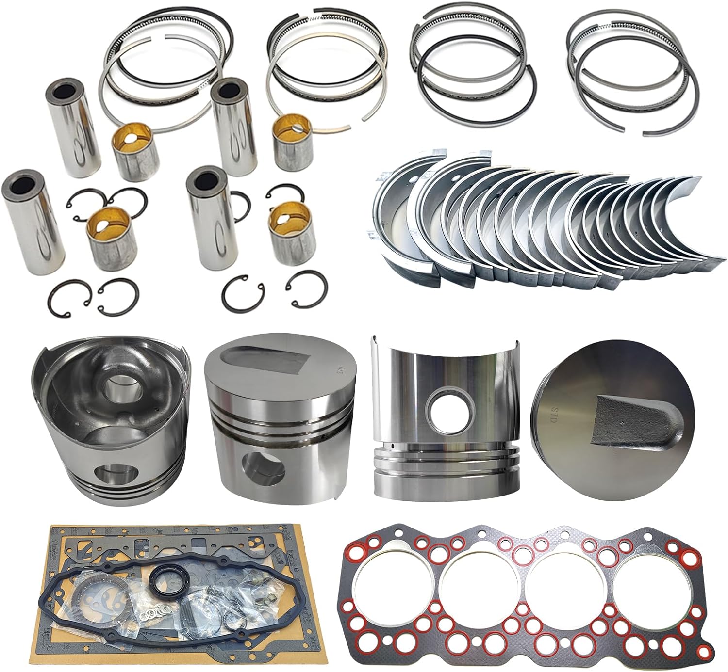 S4E2 Overhaul Rebuild Kit (No cylinder liner and valve) For Mitsubishi S4E2 Engine BD2G-2B5 ...