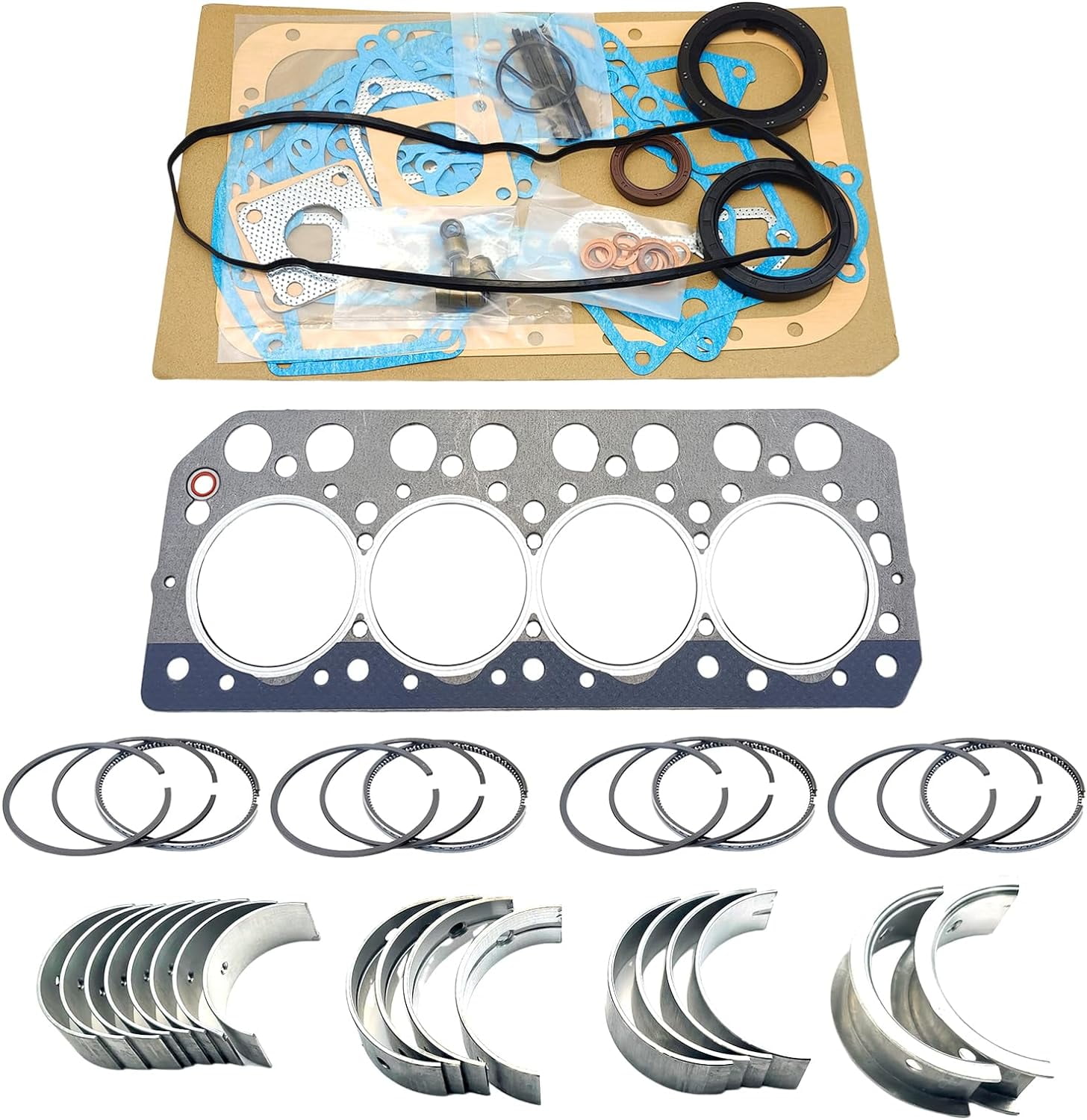 S4L Engine Full Gasket Set Rings Bearings For Mitsubishi S4L S4L2 ...